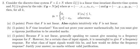 Solved Consider The Discrete Time System F L N Where L Is Chegg