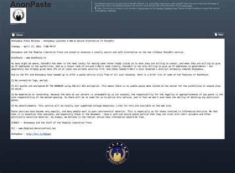anonpaste anonymous setzt auf verschlüsselte pastebin alternative
