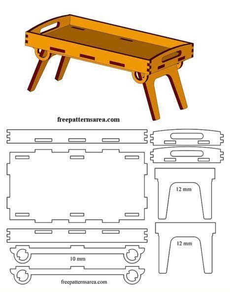Laser Cut Project Idea Foldable Wooden Bed Tray Free Laser Cut Ts