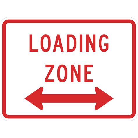 R8 3gpd Loading Zone Plaque Double Arrow Sign Sign Maven