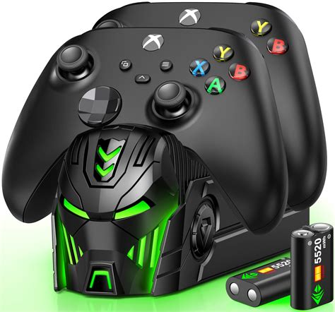 Qqv Xbox Controller Charger Station With 2x 5520mwh Rechargeable