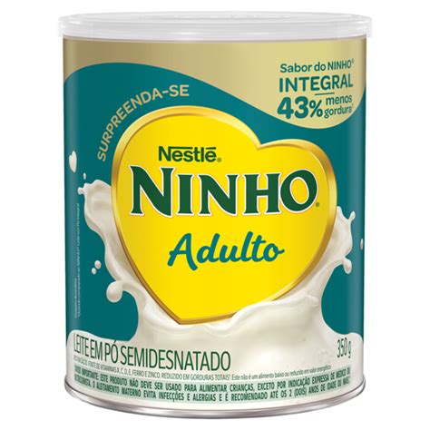 Leite Pó Semidesnatado Ninho Adulto Lata 350g Bem Bom Prime