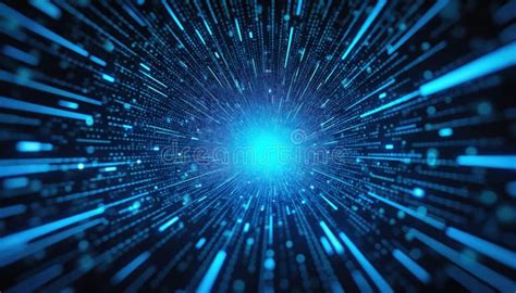 Illustration Of Digital Technology Background Binary Code Flies