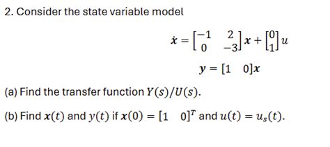 Consider The State Variable