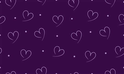 Seamless Pattern Of Purple Hearts And Polka Dots On A Purple Background 15484483 Vector Art At