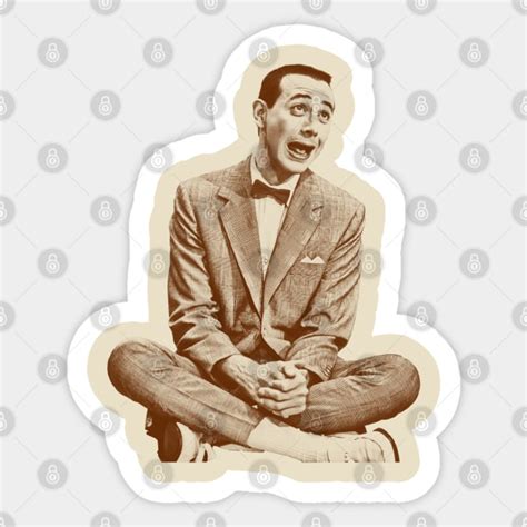 Pee Wee Herman ~ Retro Vintage Sketches Pee Wee Herman Sticker