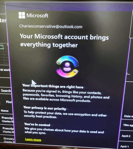 Pop Up “your Microsoft Account Brings Everything Together Keeps Microsoft Community