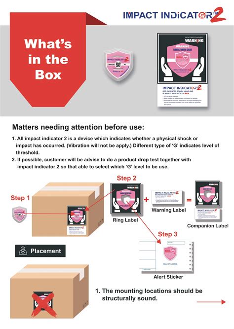 Impact Indicator 2 Shock Monitor And Watch Your Goods Impact Indicator 2