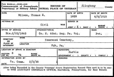 Thomas E Wilson 1838 1915 Find A Grave Memorial