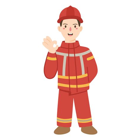 A Simple Drawing Of A Fireman 36482705 Vector Art At Vecteezy
