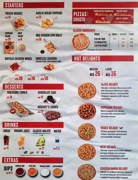 Pizza Hut Menu Prices Uk 2026
