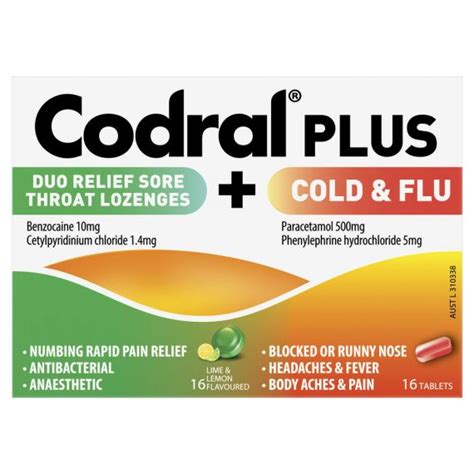 Codral Plus Lozenge 16 Pe Tablets 16 At Good Price Pharmacy Warehouse
