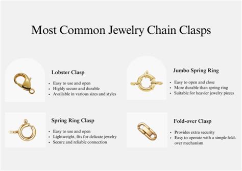 Top 8 Common Jewelry Chain Clasps Types With Examples