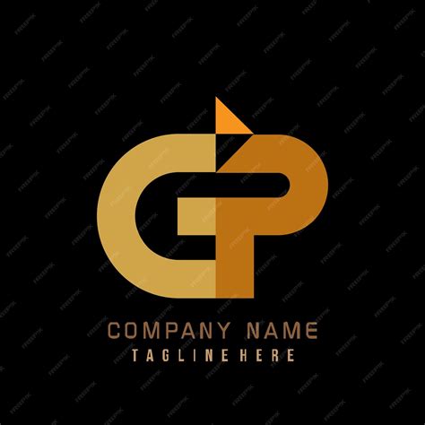 Premium Vector Gp Lettering Perfect For Company Logos Offices