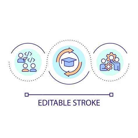 It Education Loop Concept Icon Premium Vector