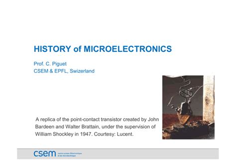 History Of Microelectronics Transistors And Integrated Circuits