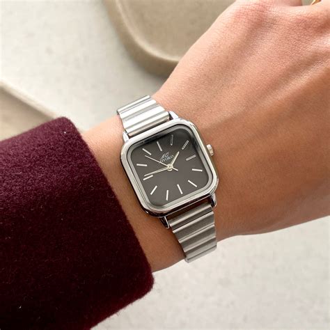 Silver X Black Elara Metal Watch Miyoko Watches