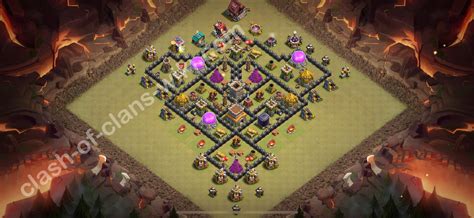 Die Max War Base Rh8 Link Hybrid Coc Kriegsbase Rathaus Level 8