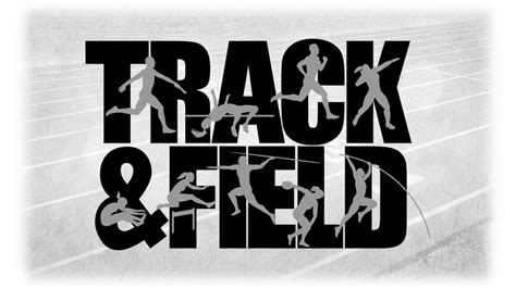 Sports Clipart Black Track And Field With Gray Overlays Of Male And