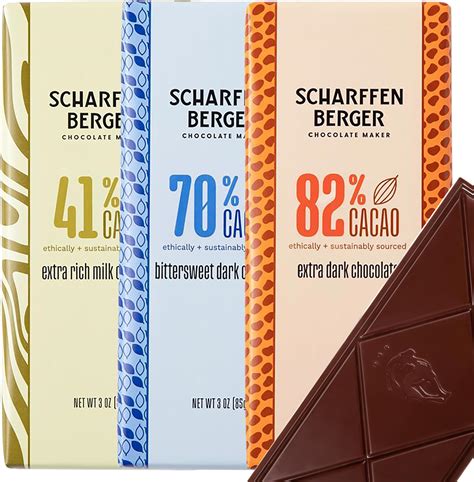 Scharffen Berger Chocolate Bar 3 Ounce Pack Of 3