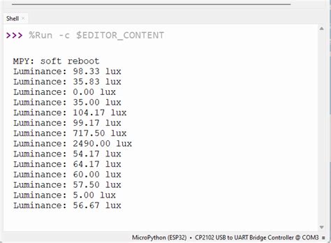 micropython capteur de lumière ambiante bh1750 avec esp32 esp8266