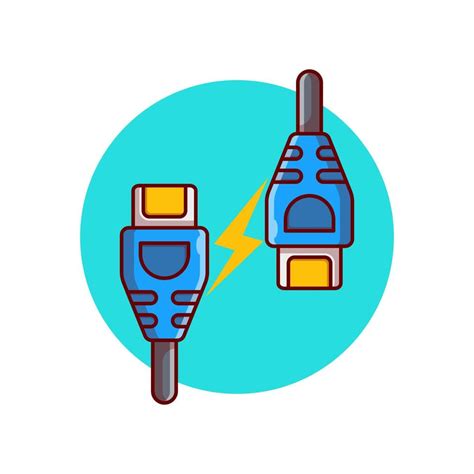 Ethernet Connector Cable Vector Illustration Design 21918919 Vector Art