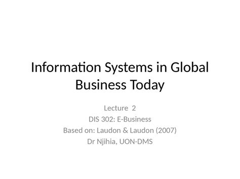 Information Systems Topic 2 Docsity