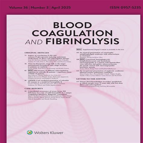 Blood Coagulation And Fibrinolysis