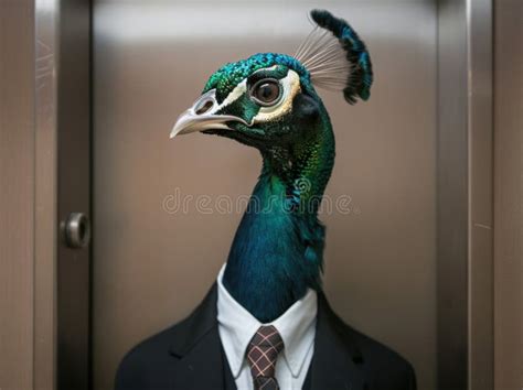 Stylish Peacock In A Suit Stock Illustration Illustration Of Fashion 323852346