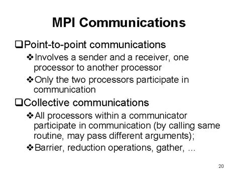What Is MPI Q MPI Message Passing Interface