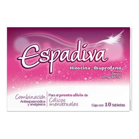 Espadiva Hioscina 20 Mg Ibuprofeno 400 Mg 10 Tabletas Walmart En Línea