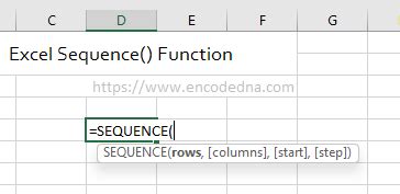 Excel SEQUENCE Function How To Add Days Number Quickly In A Sequence