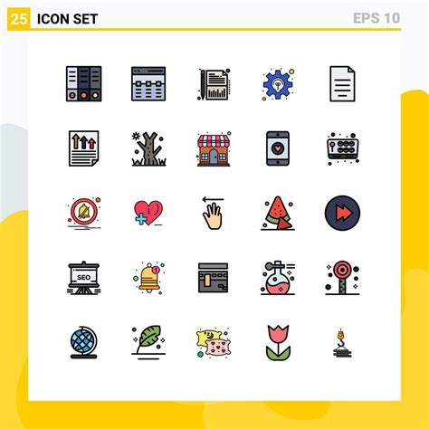 Mobile Interface Filled Line Flat Color Set Of 25 Pictograms Of Dollar Development Balance