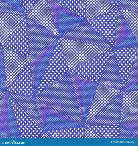 Holographic Triangle Pattern Stock Vector Illustration Of Hologram Fabric