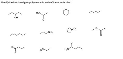 Solved Identify The Functional Groups By Name In Each Of Chegg