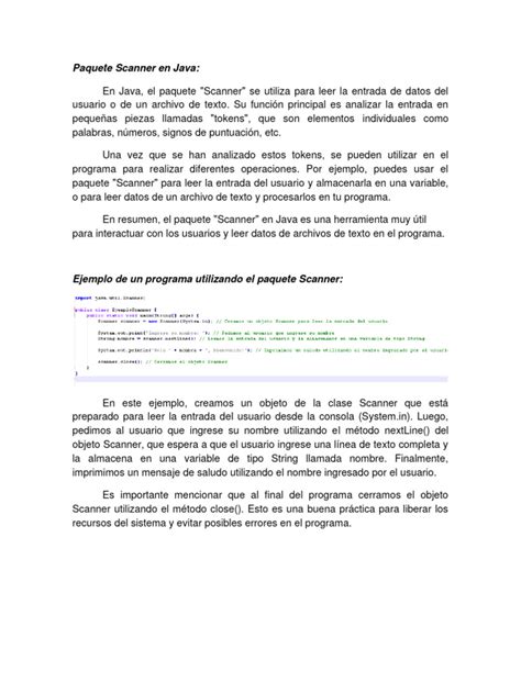 Clase Scanner En Java Pdf