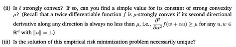Solved Problem Empirical Risk Minimization Consider A Chegg