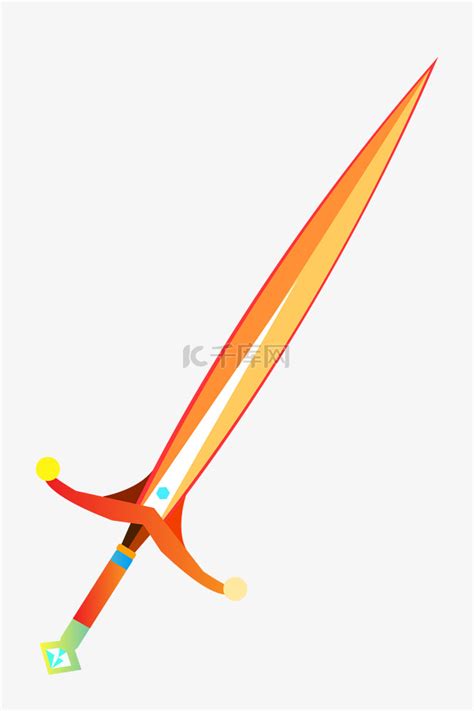 一把橙色长剑素材图片免费下载 千库网