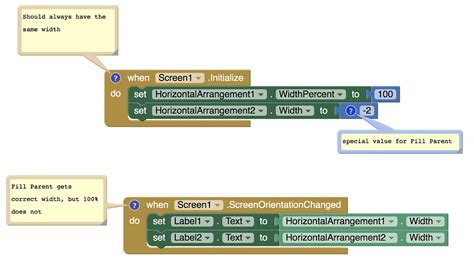 error in component width after screen rotation bugs and other issues