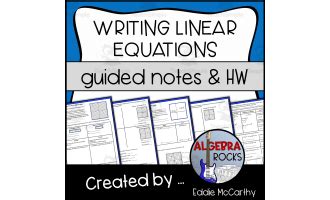 Linear Equation Word Problems Guided Notes Homework Set By Teach Simple