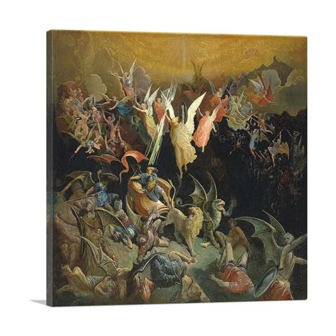 12 X 12 Multicolor The Fall Of The Rebel Angels Canvas Art