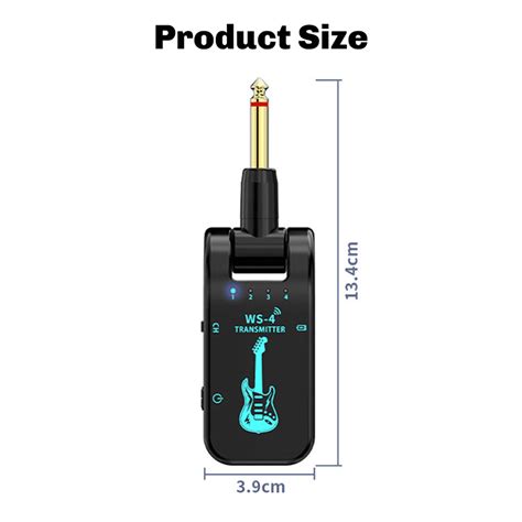 24g Ws 4 Wireless Guitar System Transmitter Receiver For Electric Bass