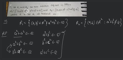 q let r1 and r2 be two relation defined as follous rl { a b ∈r2 a2 b2∈
