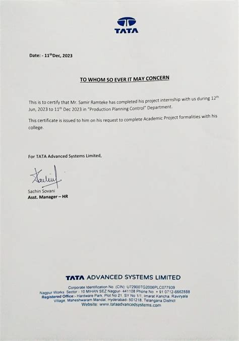 Samir Ramteke On Linkedin Tasl Internship Intern Connections