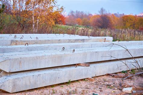Concrete Driven Piles For The Construction Of Houses Reinforced