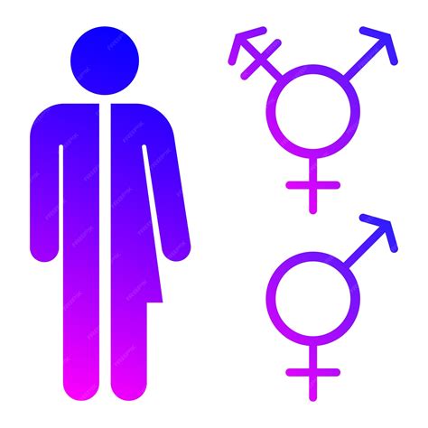Premium Vector Unisex Or Intersex Symbol Icon Collection Male And