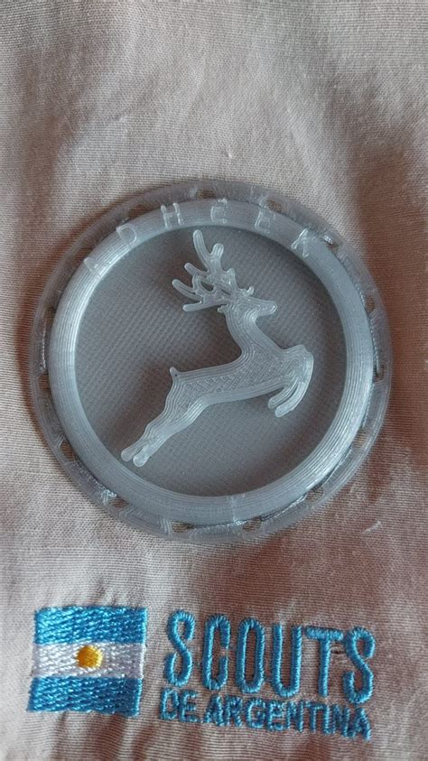 Scout Patch Badge Of Adheek The Jungles Reindeer Ready To Be Sewn On