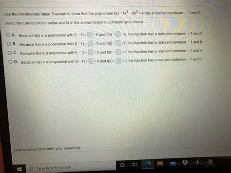 Solved Use The Intermediate Value Theorem To Show That The