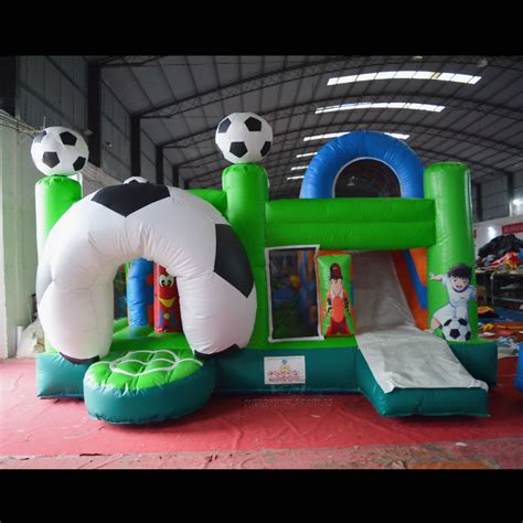 Soccer Football Jumping Castle Bounce House Slide Combo Moonwalker
