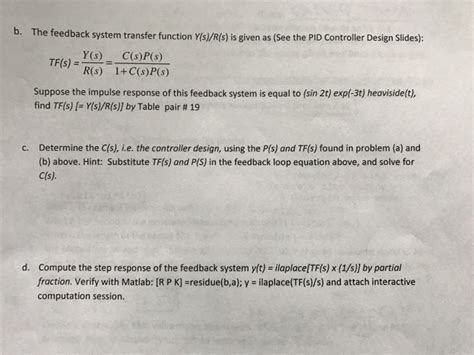 Solved You Are Assigned To Design A Controller Shown Chegg